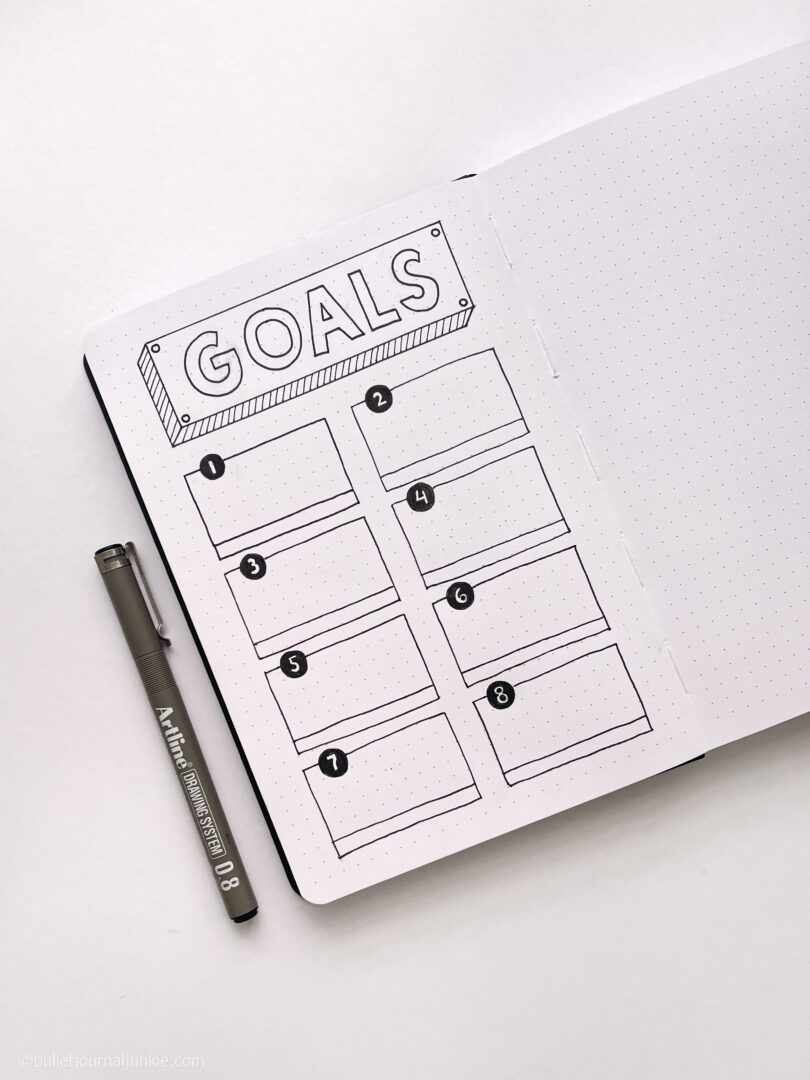 Goal Tracker Template | Free Bullet Journal Layout Printable - Bullet ...