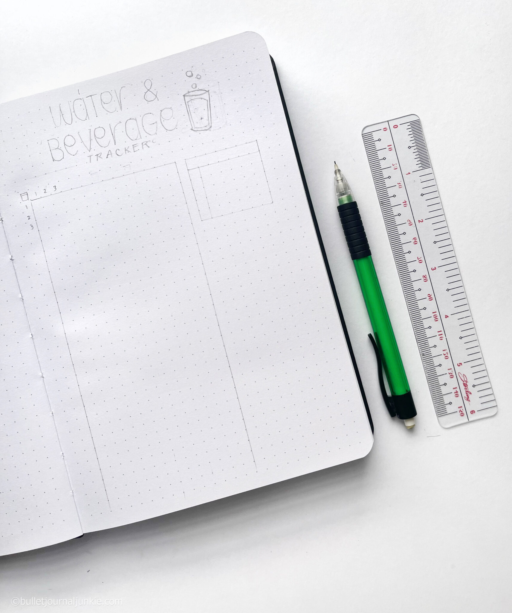 Bullet Journal Water Tracker Layout (+Soda & Coffee) - Bullet Journal ...
