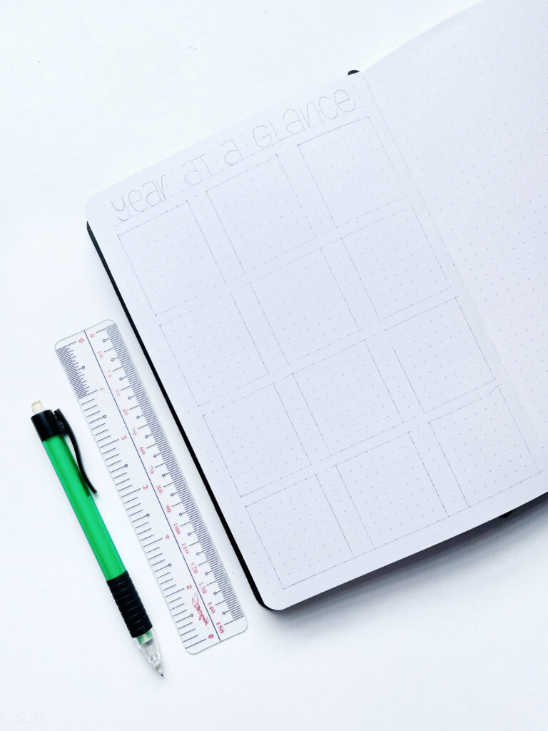 2023 Year At A Glance Layout Template | Free Bullet Journal Layout ...